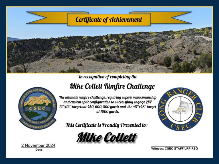 Mike Collett Rimfire Challenge - Cameo Shooting and Education Complex
